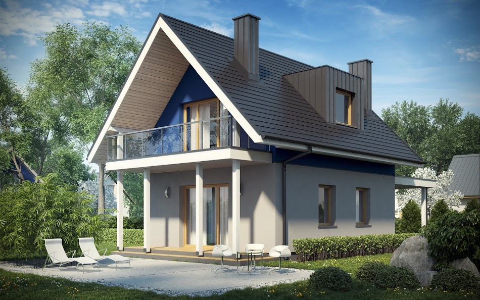 Casa mica cu mansarda D157 - Planex